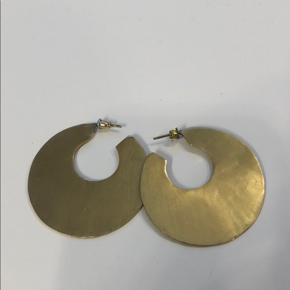 Jewelry | Gold Disc Hoop Earrings | Poshmark